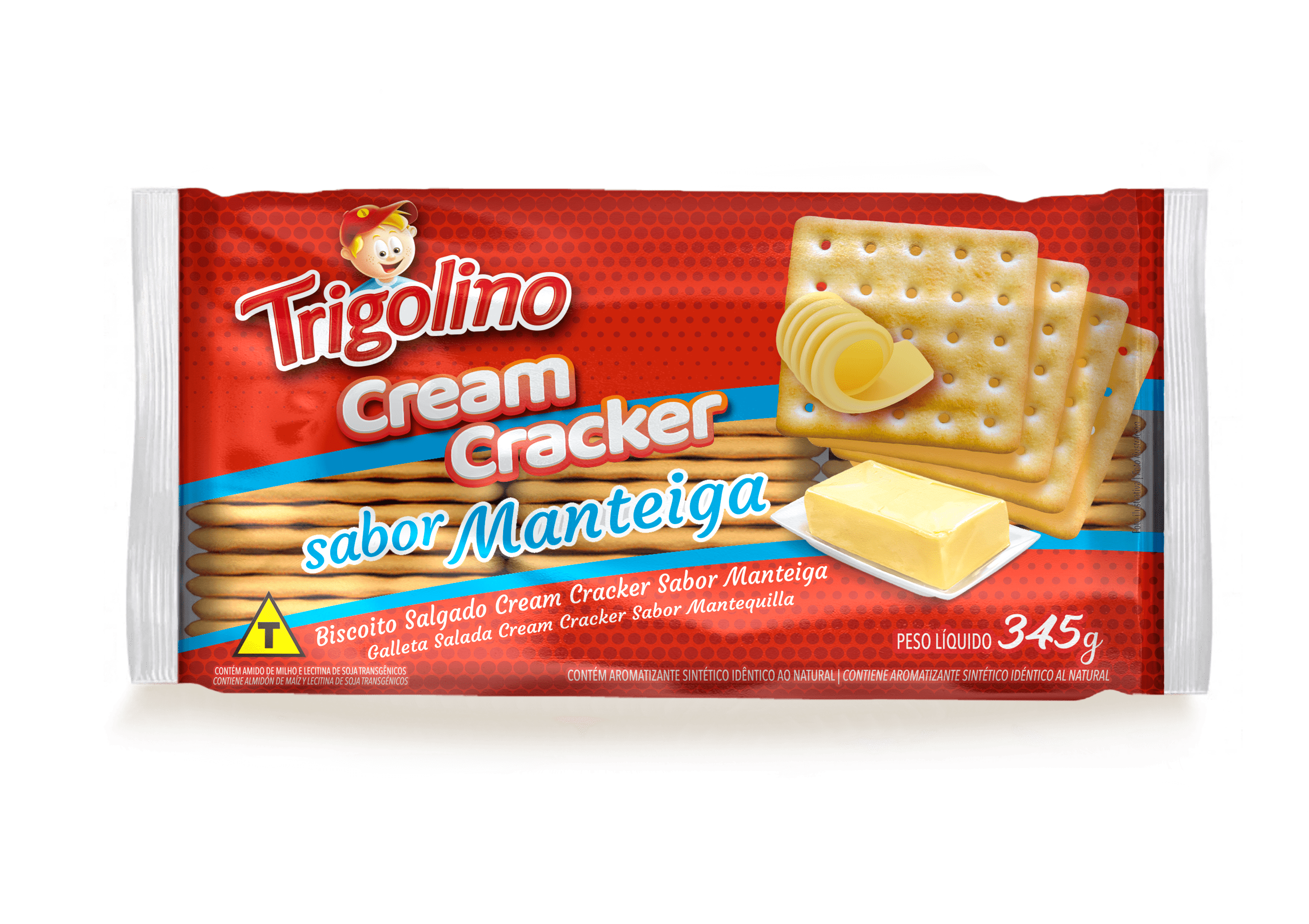 TRIGOLINO CREAM CRACKER MANTEIGA 345G - Ocrim