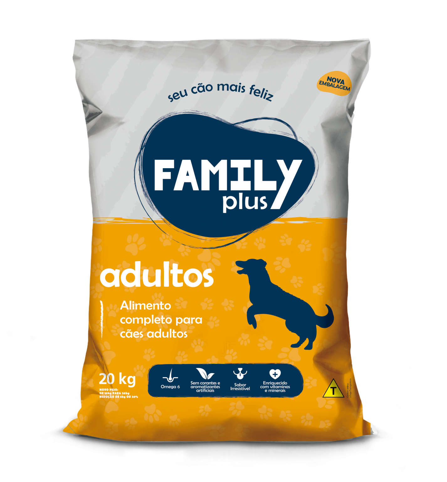 RAÇÃO FAMILY PLUS ADULTO 20kG - Ocrim
